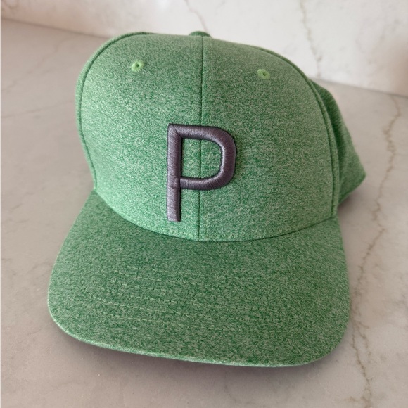 Puma | Accessories | Puma Mens Green Cap With P Logo | Poshmark